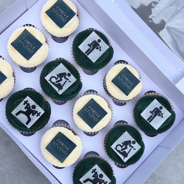 Edible Square Cake, Cupcake and Cookie Toppers | Any Image, Logo ...