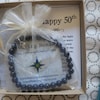 50th Birthday Jewelry Gift - for a Woman Turning 50 – Bead Bracelet ...