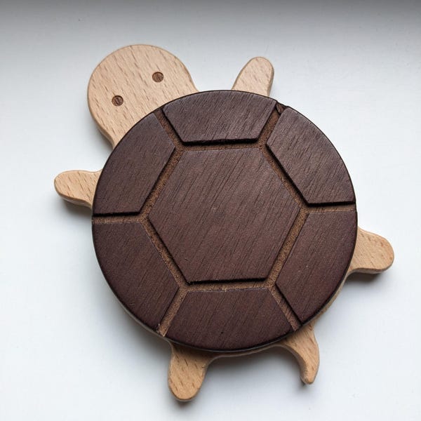 Cute Turtle Shape Black Walnut Solid Wood Turtle Insulation Mat Kettle ...