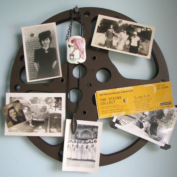 Authentic Hollywood Vintage Metal Movie Reel, Gray Steel, 35mm Upcycled ...