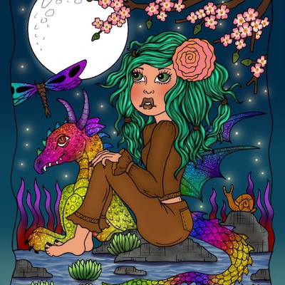 Instant Download Gothic Mermaids Coloring Book for All Ages Adult Color ...