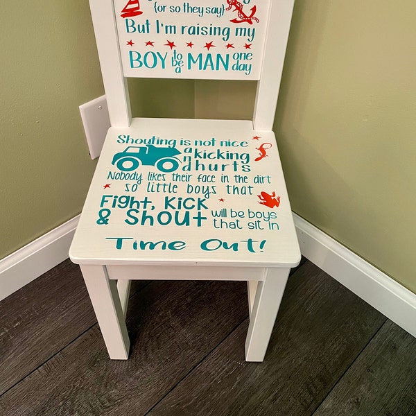 Boys Time Out Chair, Time Out Seat, Kids Time Out Chair, Time Out Chair ...
