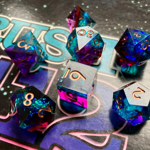 Cat Dice / Baby Demon Cat Dice / Cute Dnd Dice / Baby Demon Cat / Black ...