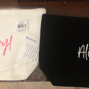 Personalized Cosmetics Bag Script Nickname Mother's | Etsy