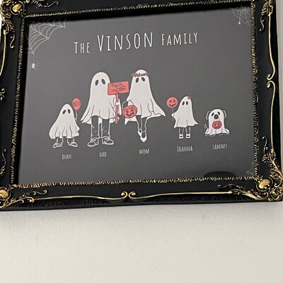 Halloween Family Sign Personalized Halloween Sign Ghost - Etsy