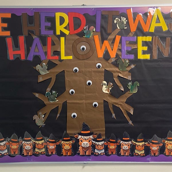 Monster Themed Halloween Bulletin Board Kit Fall Classroom Door Decor ...