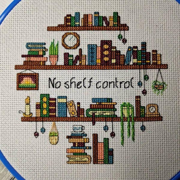 Fully Booked Bookshelf Cross Stitch PDF Pattern Fully Booked Cross ...