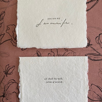 Merry Christmas Tree, Letterpress Mini Card on Handmade Paper - Etsy