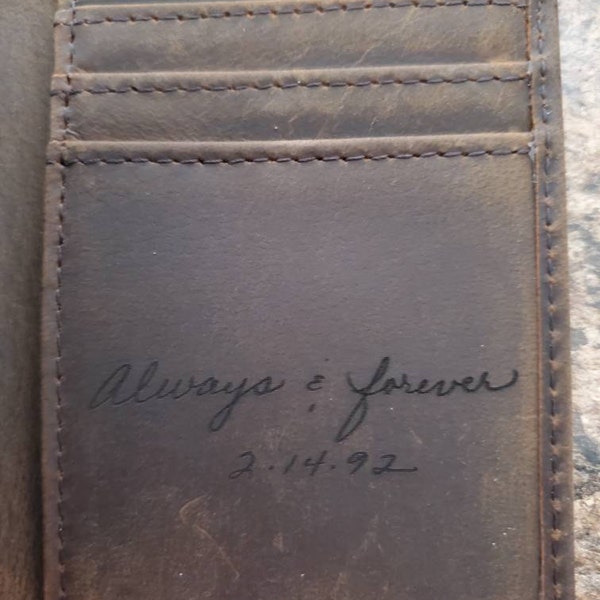 Perfect Leather Trifold Men's Wallet RFID Personalized Monogram ...