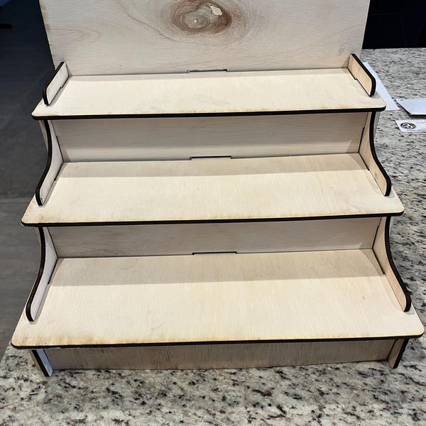9x Slot Together Wood Shelves Display Stand Svg Laser Cut Files - 2 3 4 ...