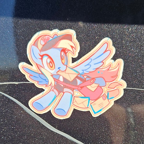 Mail Pony Vinyl Sticker - Etsy