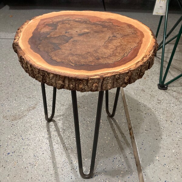 1.3/8by 22 Spalted Sycamore Tree Slice Hole Mirror Project Wood ...