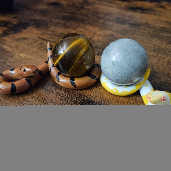Custom Snake Crystal Holder, Custom Snake Sculpture, Snake Crystal ...
