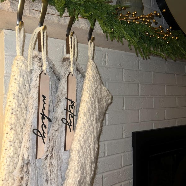 Stocking Tags, Personalized Stocking Tags, Laser Cut Stocking Tags ...