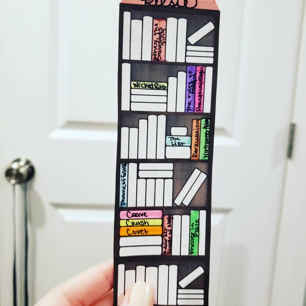 Bookshelf Reading Tracker, PNG Stickers TBR Tracker Book , Journal Book ...