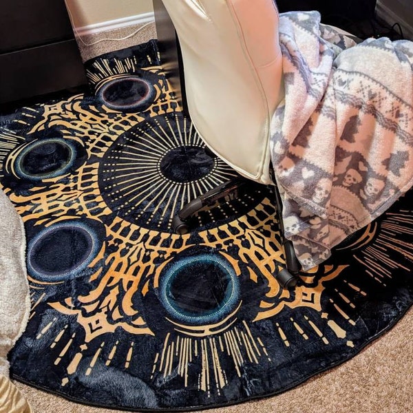 FFXIV Azem Circle Rug - 6ft Round Velvet Carpet - Final Fantasy XIV - Etsy