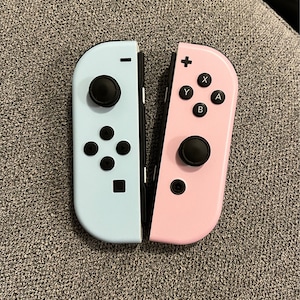 Pastel Pink & Blue Nintendo Switch Skin, Retro Soft Pastels Color ...
