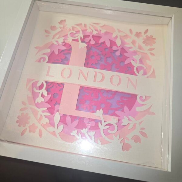 3D Flower Split Monogram A-Z Shadow Box, Alphabet Family Name SVG ...