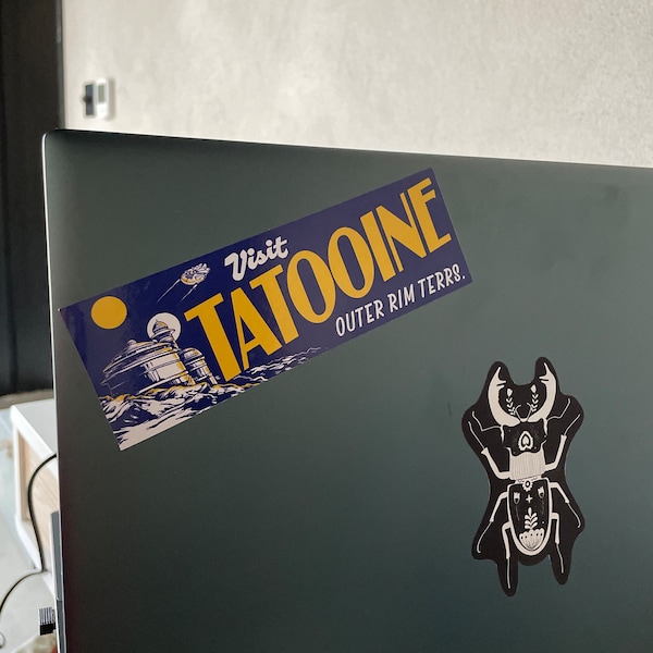 Vinyl Sticker, 'visit Tatooine' 15cm X 5cm - Star Wars, Bumper Sticker ...