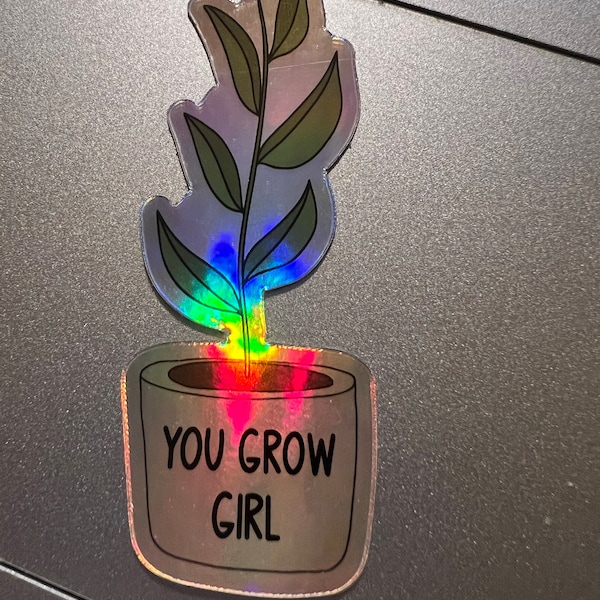 You Grow Girl Potted Plant Sticker, Potted Plants Succulent Planting ...