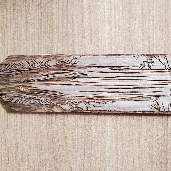 Middle-earth Scroll Map Wooden Bookmark Lord of the Rings Bookmark ...