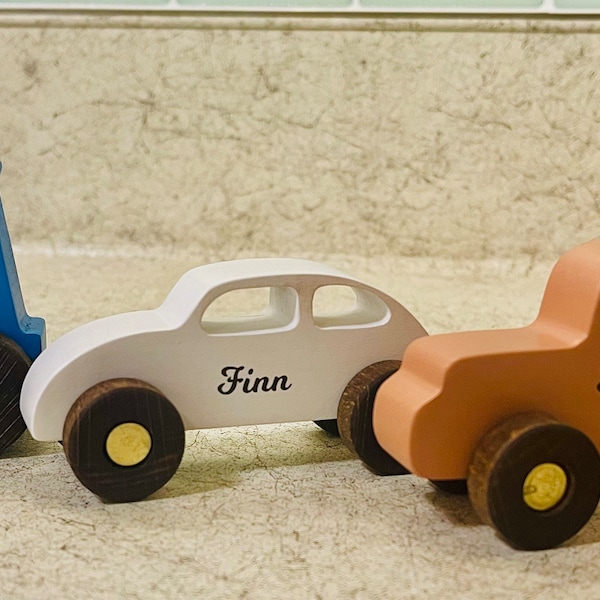 Collect Wooden Cars With Names, Sensory Toys for Toddlers, Baby ...