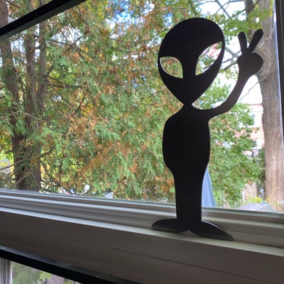 Alien Peace Sign Metal Cut Out - Etsy