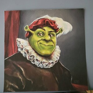 Regal Shrek Print Signed & Dated Renaissance 8 X 8 Print on Deluxe ...