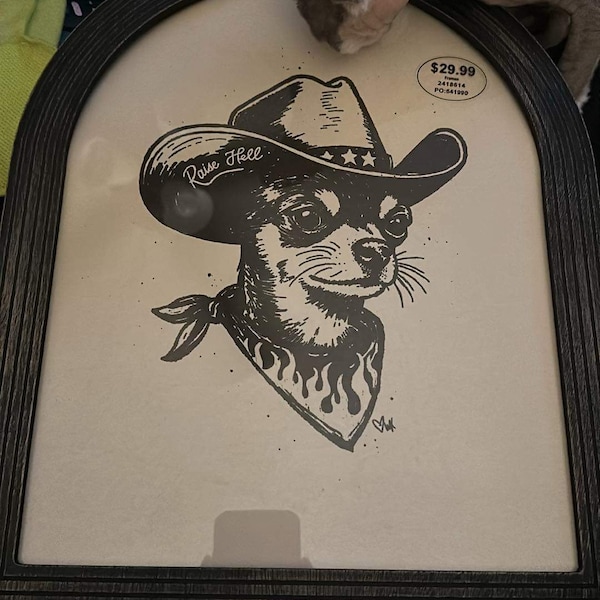 Raisin Hell Cowdog, Giclée Fine Art Print, Western Dog Art, Vintage ...