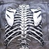 Ribcage Back Patch, Ribcage, Skeleton Patch, Bones Patch, Cloth Patch ...