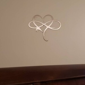 Infinity Heart Steel Wall Decor Metal Wall Art / Metal Home - Etsy