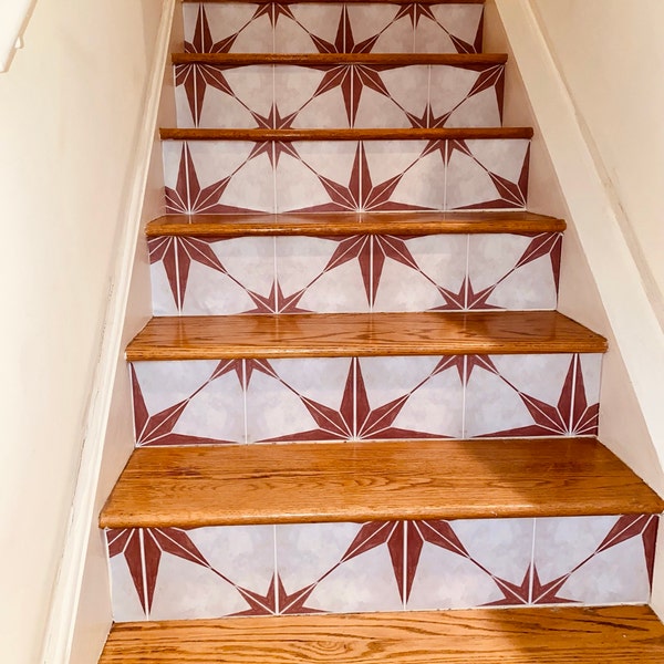 Stair Riser Stickers - Removable Stair Riser Tile Decals - Astra Tiera ...
