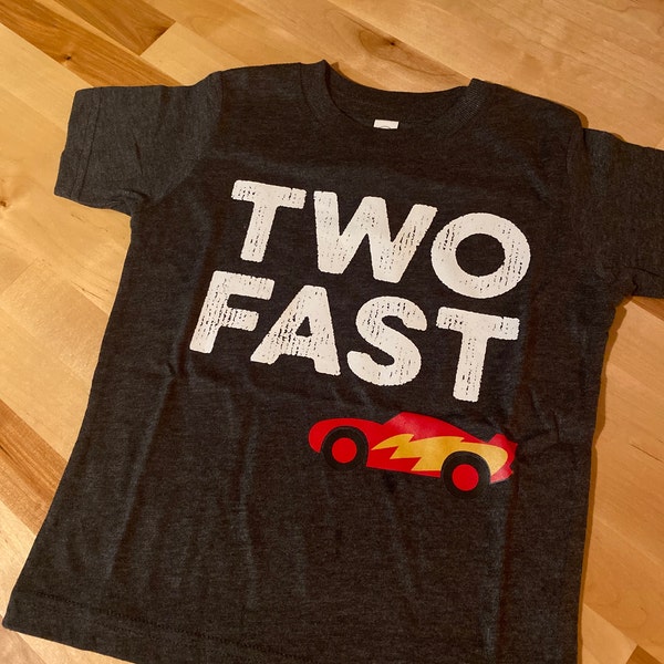 TWO FAST, Race Car Birthday Shirt, 2nd Birthday, Racing Birthday Boy ...
