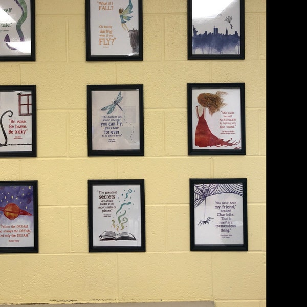 Children's Literature Inspirational Quote Print Set. Discount Classroom ...