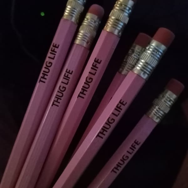 Pastel Pink Custom Pencils, Personalized Pencils, Engraved Pencils ...