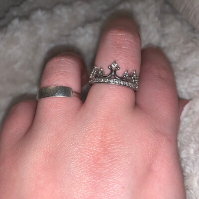 The Quinn. Sterling Silver 925 Queen Crown Ring - Etsy