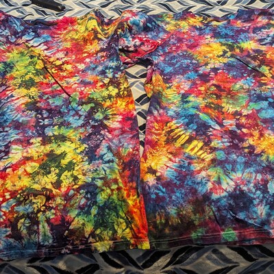 Deep Electric Rainbow Hand Dyed Tiedyed Rayon Gauze Long Skirt - Etsy