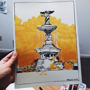 NYC Union Square and Broadway Art Print 11 X 14 Risograph Art Print by ...