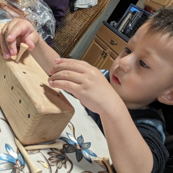 Block of Holes - Fine Motor Activity - Etsy