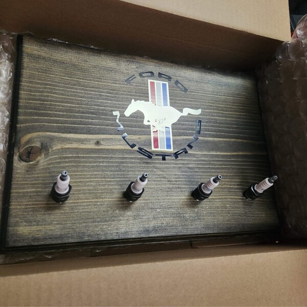 Ford Camo Spark Plug Car Sign Coat Hook Key Holder Garage Decor ...