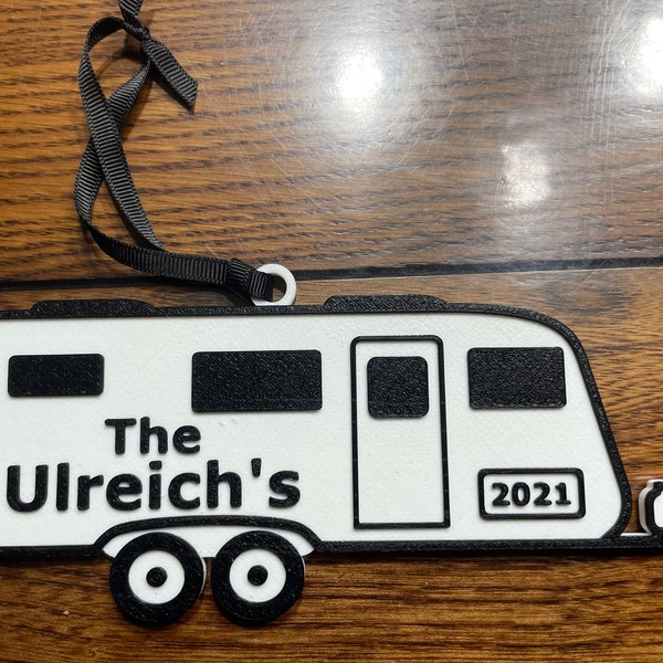 Travel Trailer, Personalized Camper Ornament, Camping Gift - Etsy