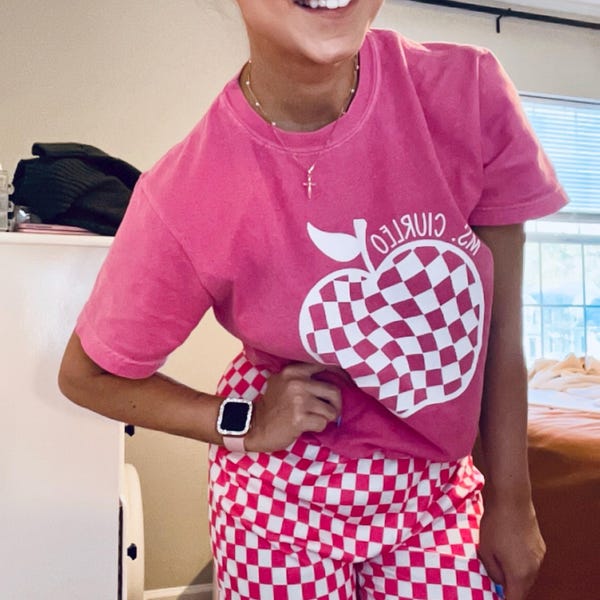 Custom Teacher Shirt Teacher Shirt Pink Trendy Teacher Appreciation ...