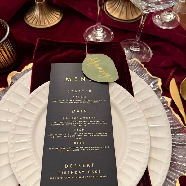 New! Gold Foil Menu Cards, Printed Shiny Wedding Gold Foil Menus ...