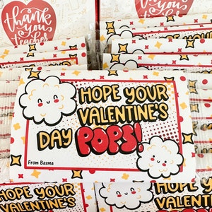 Valentine Popcorn Wrap Printable Personalized Popcorn Bags Kids ...