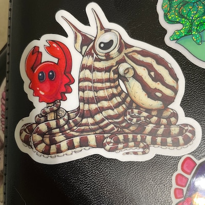 Octonation Octopus Sticker Pack 5 Stickers Same Design - Etsy