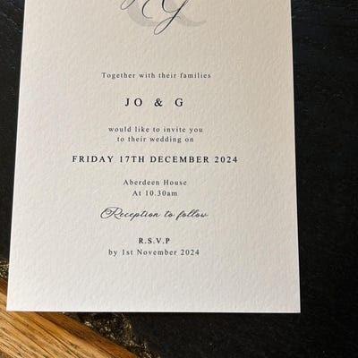 Wedding Invitations Personalised, Evening Reception Invitation, Day ...