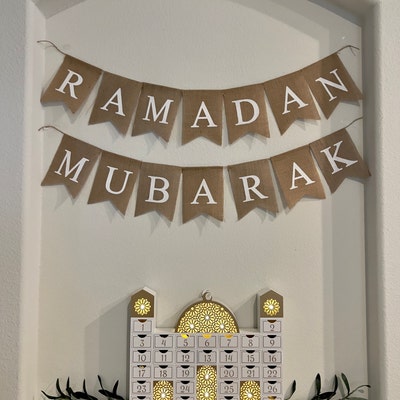 Ramadan Wooden Countdown Calendar Mosque Advent Calendar Ramadan Decor ...