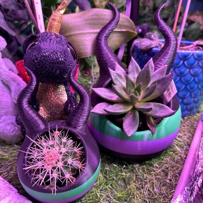 Maleficent Evil Fairy Godmother Inspired Planter Pot Succulent 3D ...