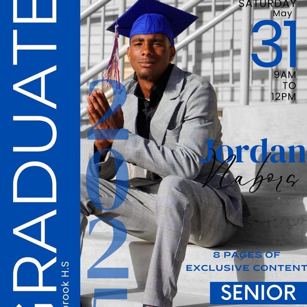 Graduation Magazine Template, 2025 Senior Graduation Magazine Booklet ...
