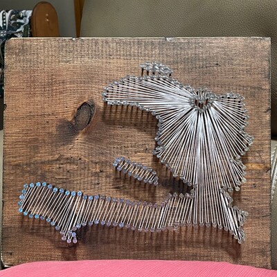 Haiti String Art, Haiti Decor, Haiti Nail Art, Rustic Decor, Custom ...
